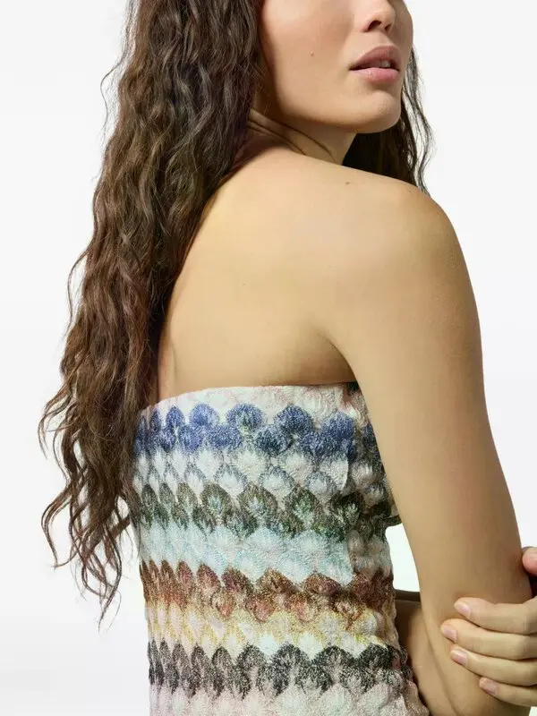 Missoni Bustier Mini Dress With Lace Motif