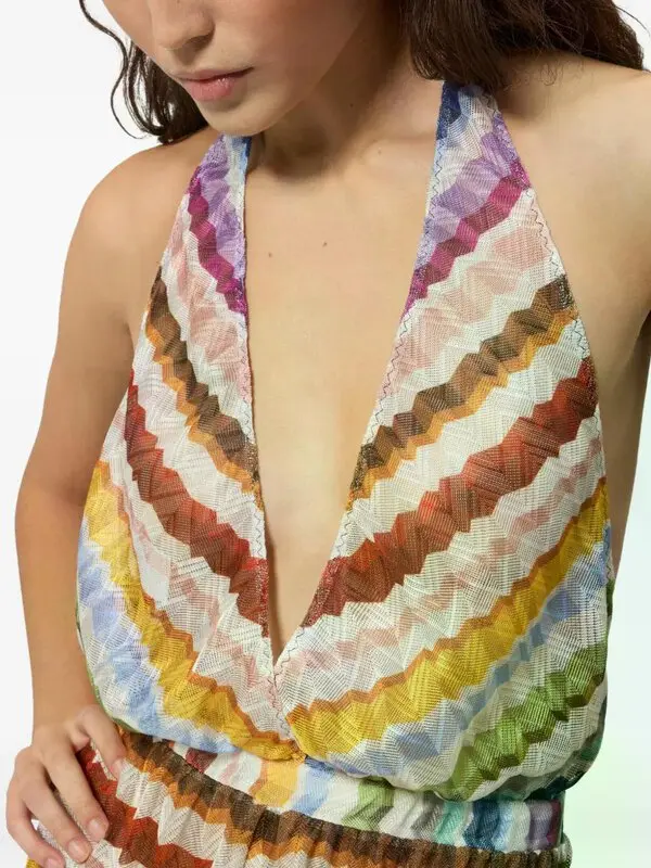 Missoni Zigzag Knit Halterneck Playsuit