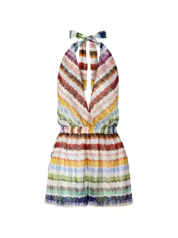 Missoni Zigzag Tulle Jumpsuit - Neutrals