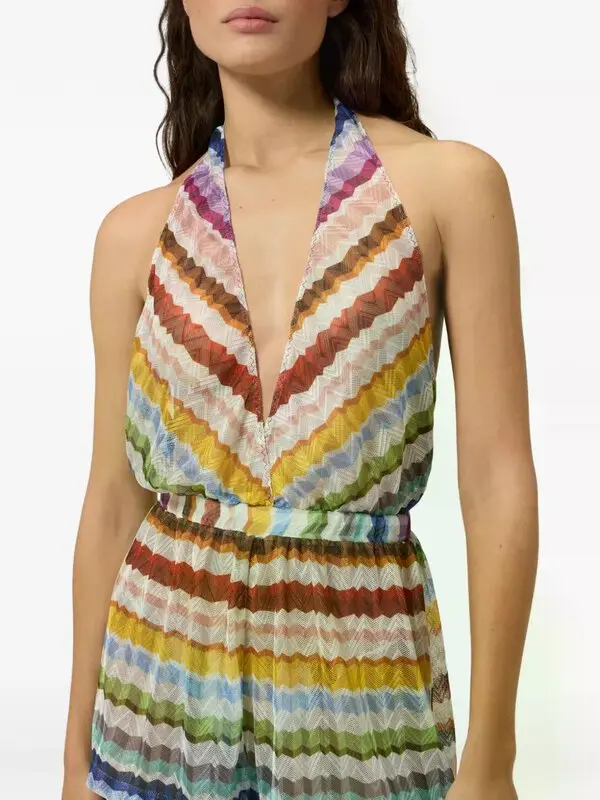 Missoni Zigzag Tulle Jumpsuit - Neutrals