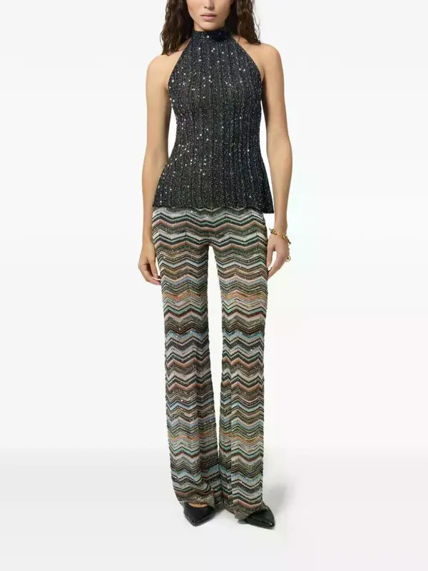 Missoni Zigzag Knit Sequin-embellished Trousers