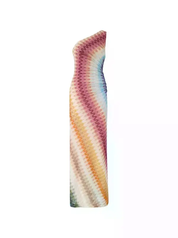 Missoni Zigzag One-shoulder Dress