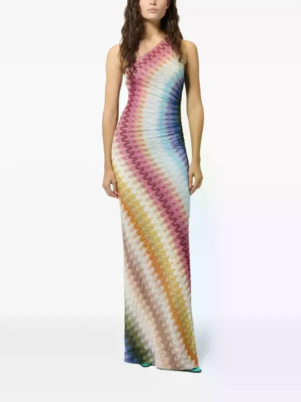 Missoni Zigzag One-shoulder Dress