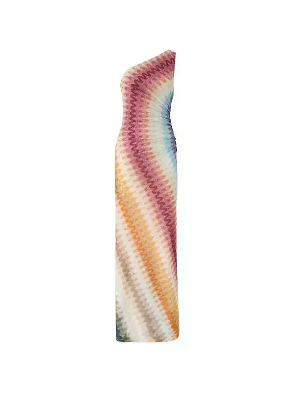 Missoni Zigzag One-shoulder Dress - Neutrals