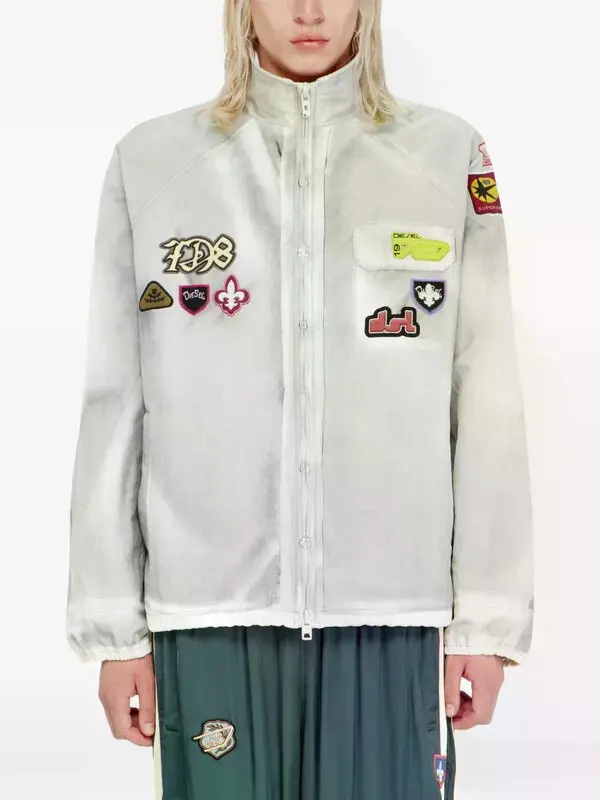 DIESEL® Windbreaker With Trompe L’oeil Patches