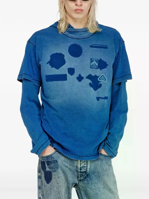 DIESEL® T-shirt With Shadow-effect Patches