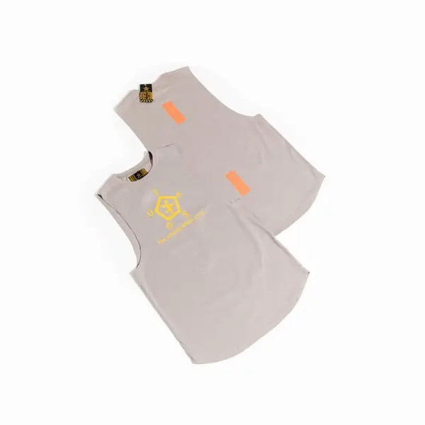 CHUKS COLLINS Diffusion Collection Logo Printed Tank Top - Grey