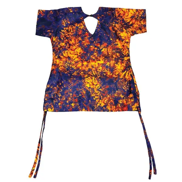 CHUKS COLLINS Ajah Resort Collection Top With Drawstring On The Side - Orange