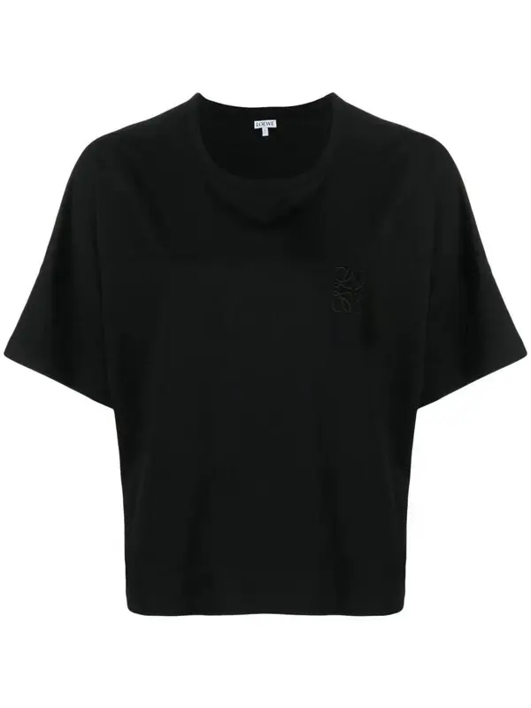 Loewe Anagram Embroidered T-shirt - Black