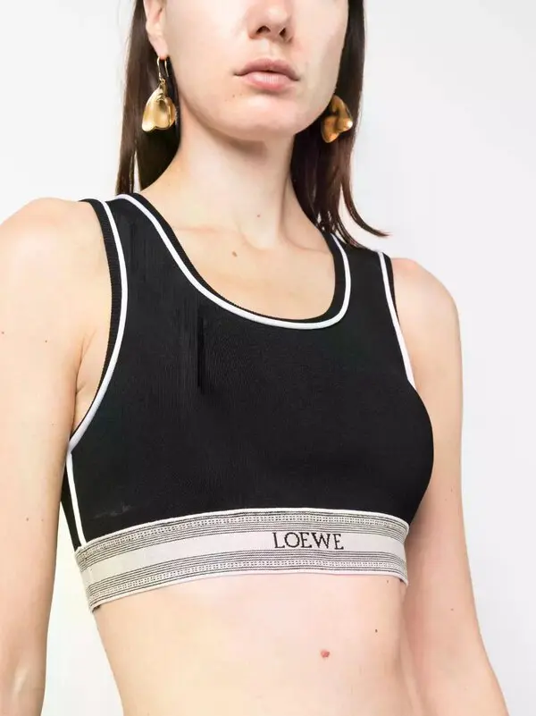 Loewe Cropped Stripe Detail Top