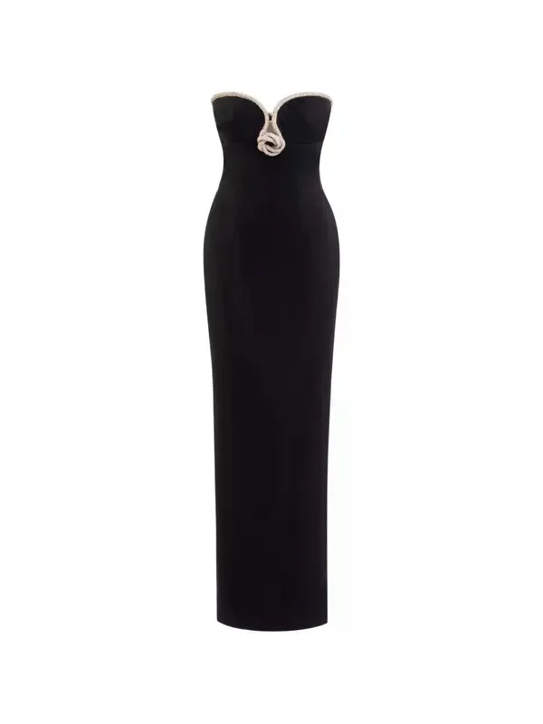 SAIID KOBEISY Strapless Embellished Dress - Black