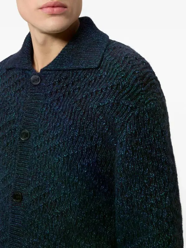 Missoni Chevron-knit Button-up Cardigan
