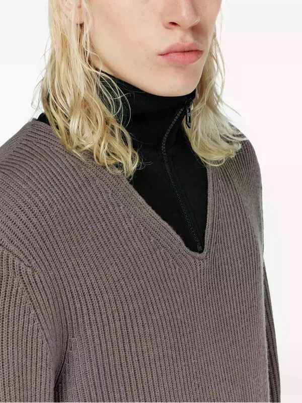 DIESEL® Half-zip Sweater With Layered Effect Neckline