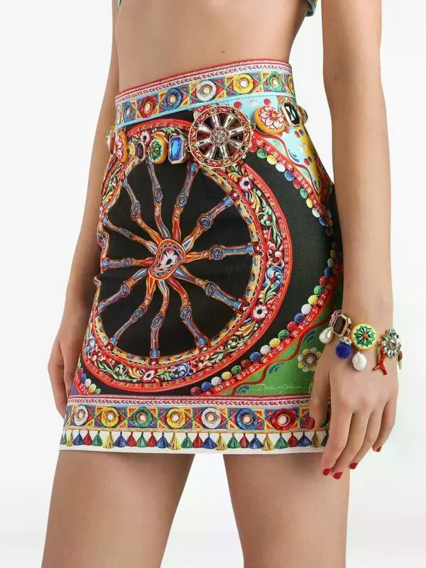 Dolce & Gabbana Carretto Print Fabric Skirt