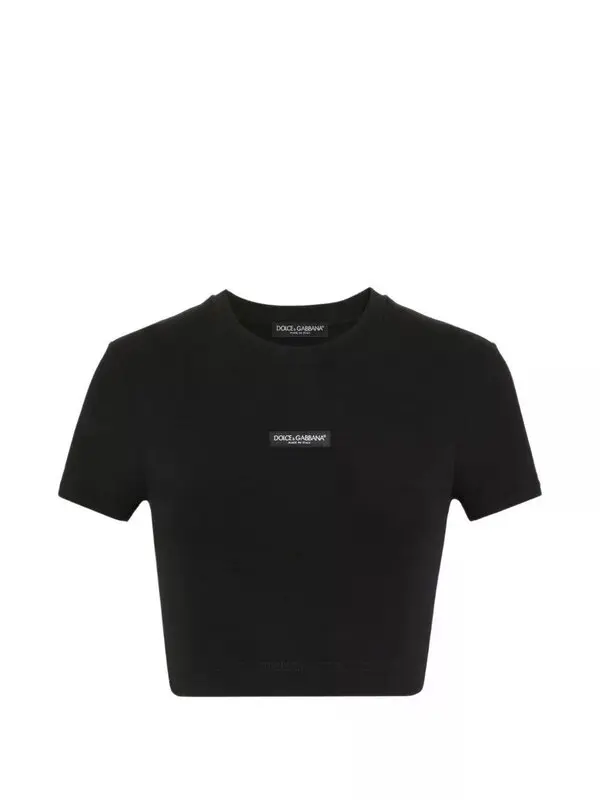 Dolce & Gabbana Jersey T-shirt With Logo - Black