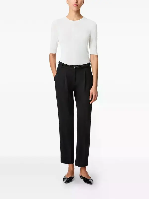 Another Tomorrow Peg Pleated Trousers