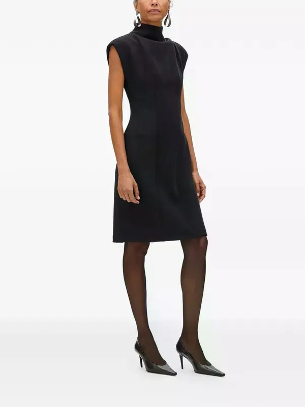 Another Tomorrow Cowl Neck Sleeveless Dress
