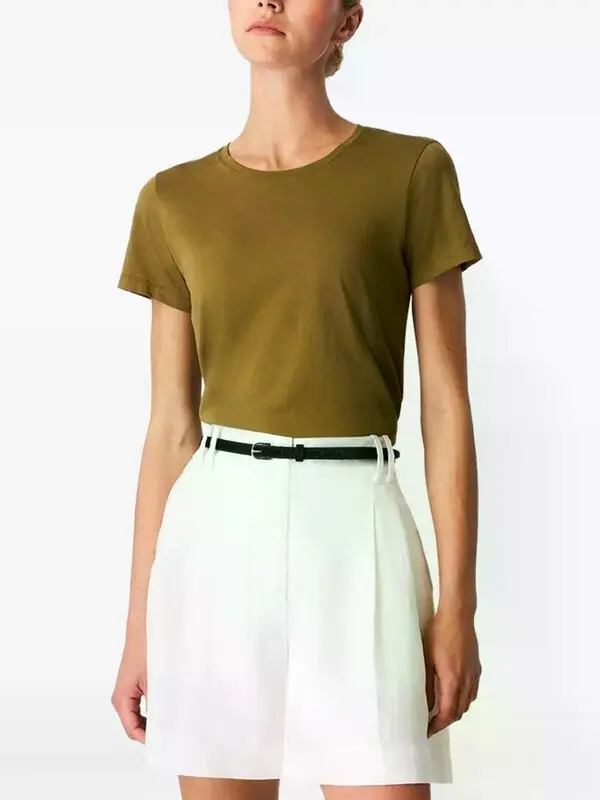 Another Tomorrow Organic Cotton Crew-neck T-shirt - Green