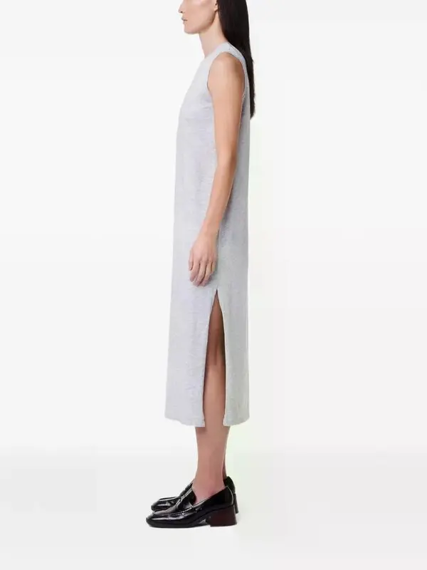 Another Tomorrow Sleeveless Side-slit Dress