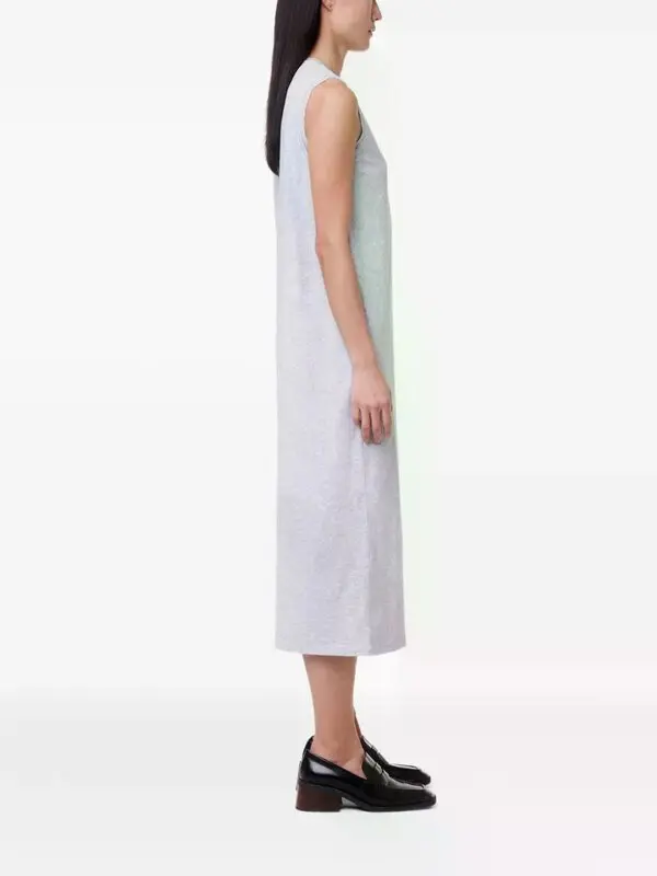 Another Tomorrow Sleeveless Side-slit Dress