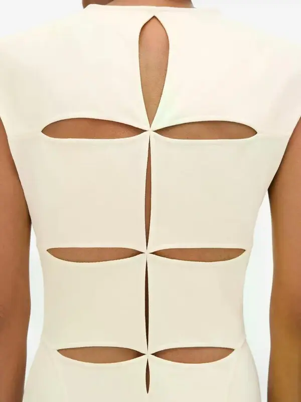 Another Tomorrow Double-face Cutout Dress