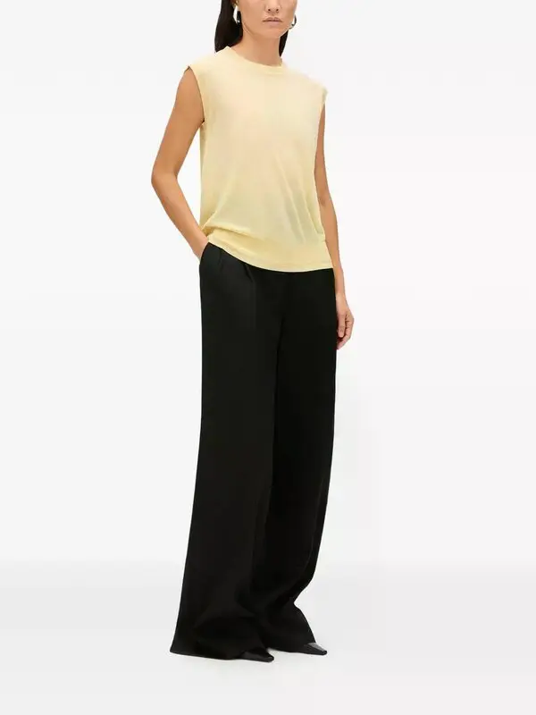 Another Tomorrow Featherweight Sheer Wool Top