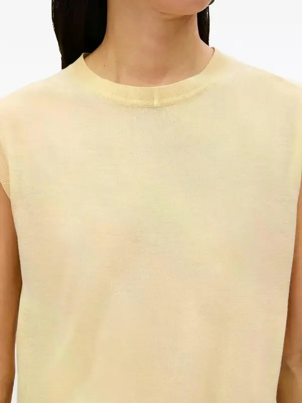Another Tomorrow Featherweight Sheer Wool Top