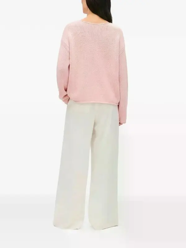 Another Tomorrow Draped-knit Oversized Sweater