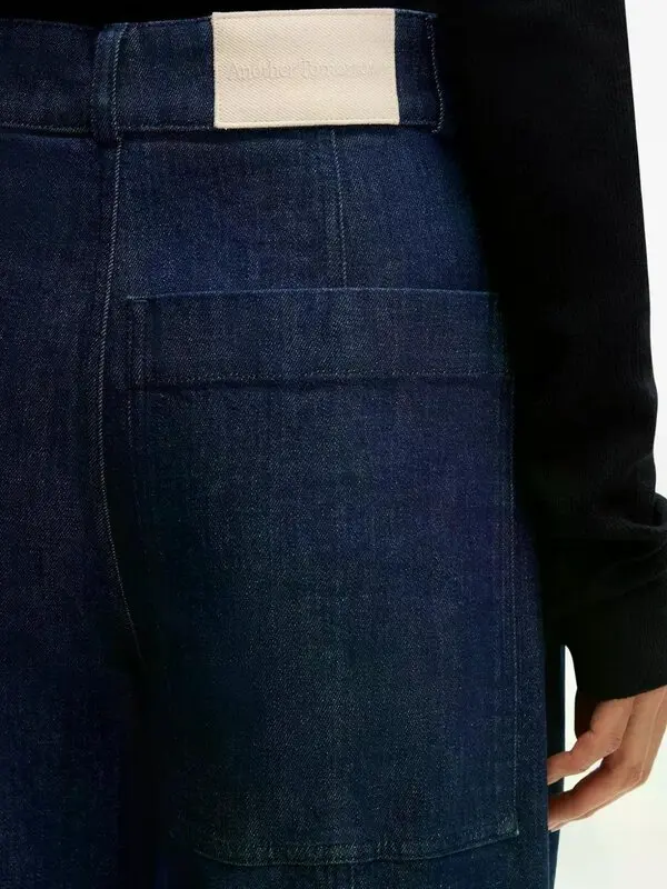 Another Tomorrow Cuffed Seamed Wide-leg Jeans