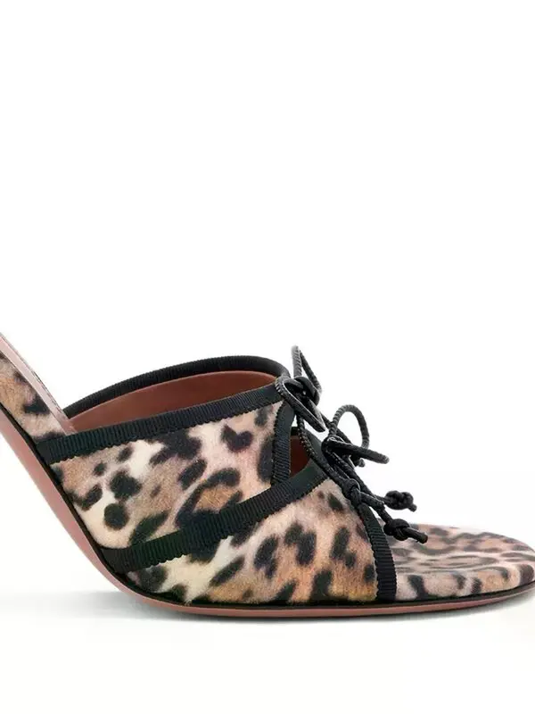 Amina Muaddi Eleonora Leopard-print Sandals
