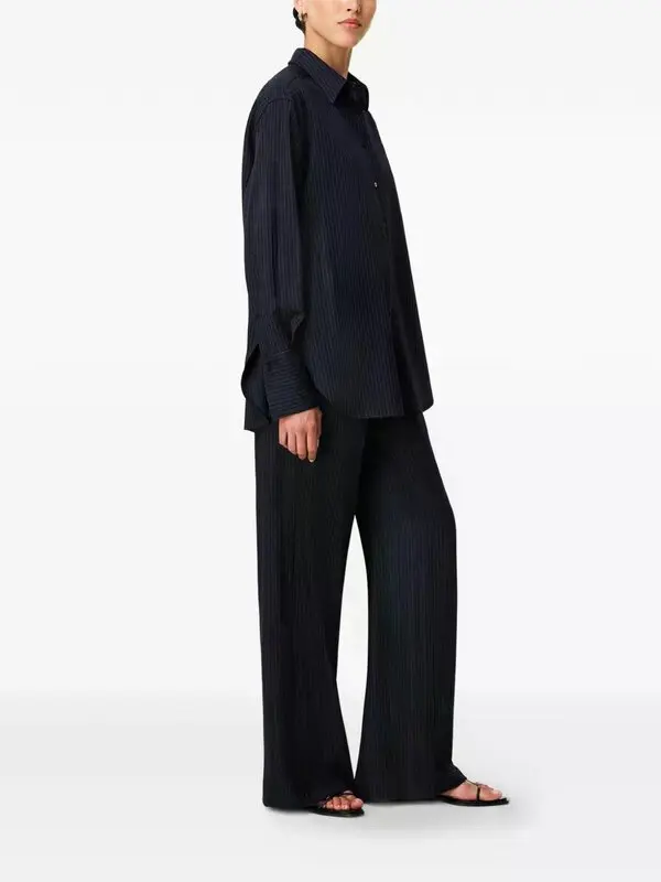 Another Tomorrow Pinstripe Relaxed-fit Shirt