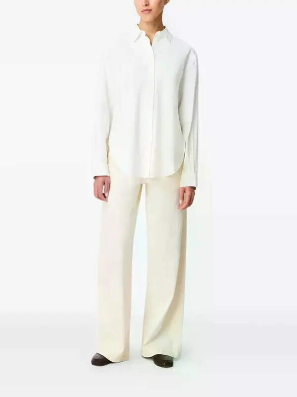 Another Tomorrow Pleated Hemp-blend Shirt