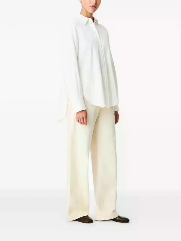 Another Tomorrow Pleated Hemp-blend Shirt