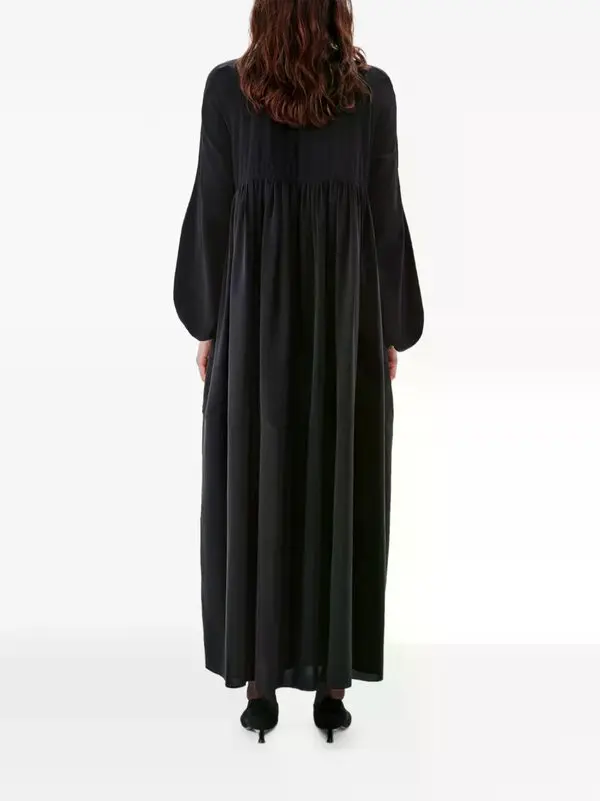 Another Tomorrow Empire Waist Bishop Sleeve Maxi Dress