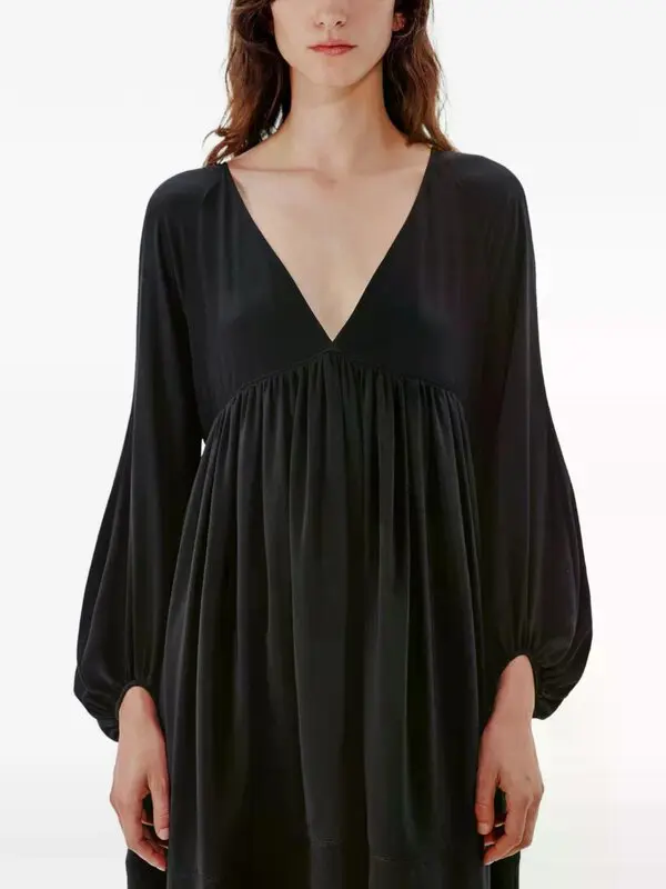 Another Tomorrow Empire Waist Bishop Sleeve Maxi Dress