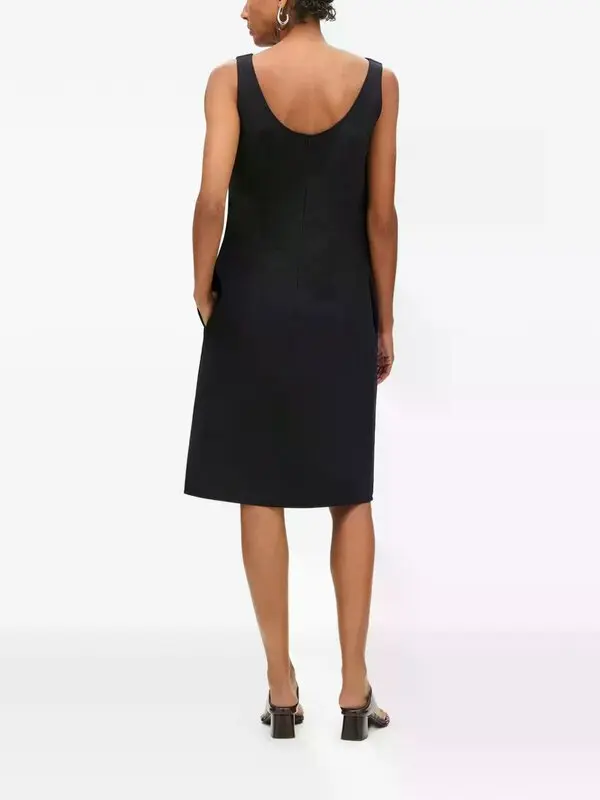 Another Tomorrow Boat Neck Scoop Back Dress