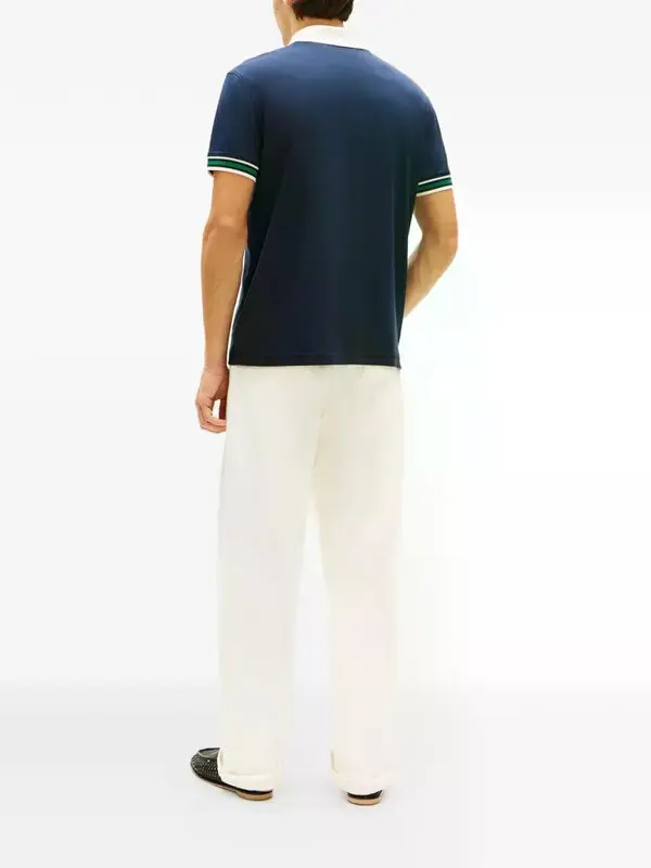 Tommy Hilfiger Logo-print V-neck Polo Shirt