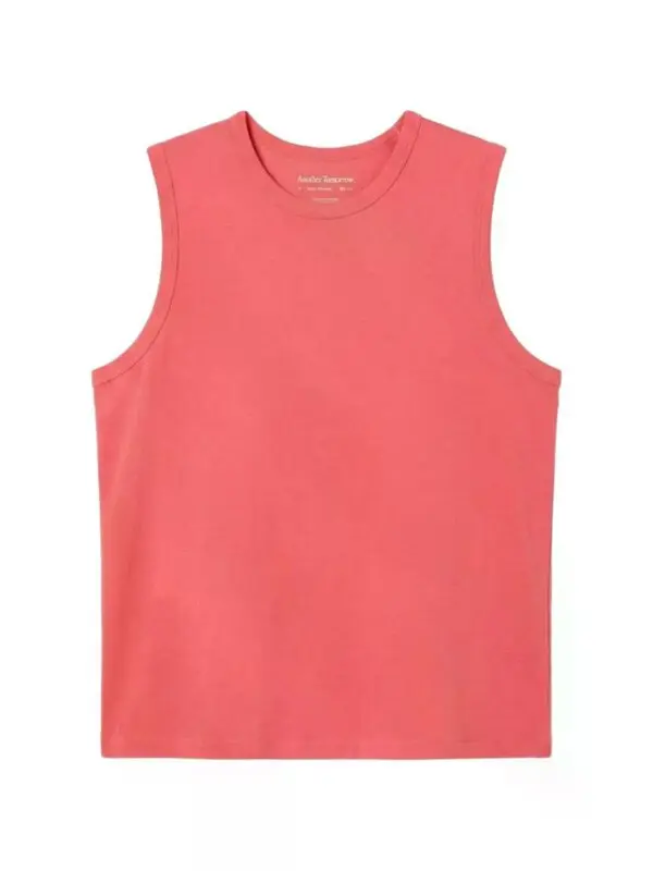 Another Tomorrow Sleeveless Organic Cotton T-shirt - Pink