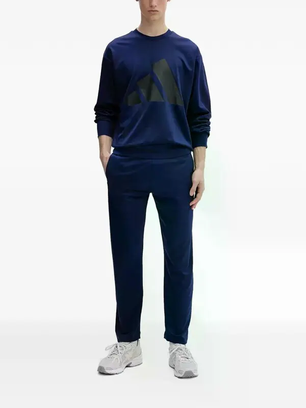 Adidas Logo-print Crew-neck Tracksuit - Blue