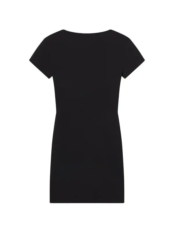FRAME Monaco Open Back Mini Dress - Black
