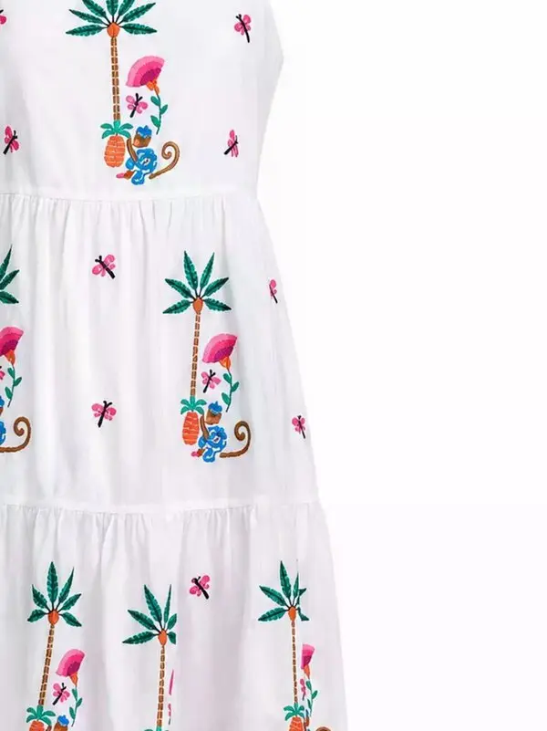 Nimo With Love Embroidered Tiered Dress