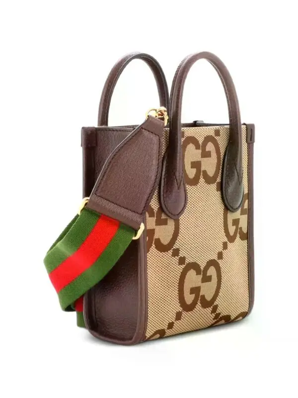 Gucci Jumbo Gg Canvas Vertical Mini Crossbody Bag