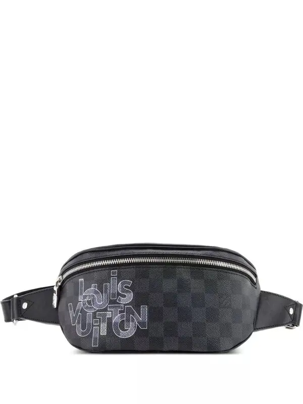 LOUIS VUITTON Interlinked Logo Damier Graphite Campus Bumbag