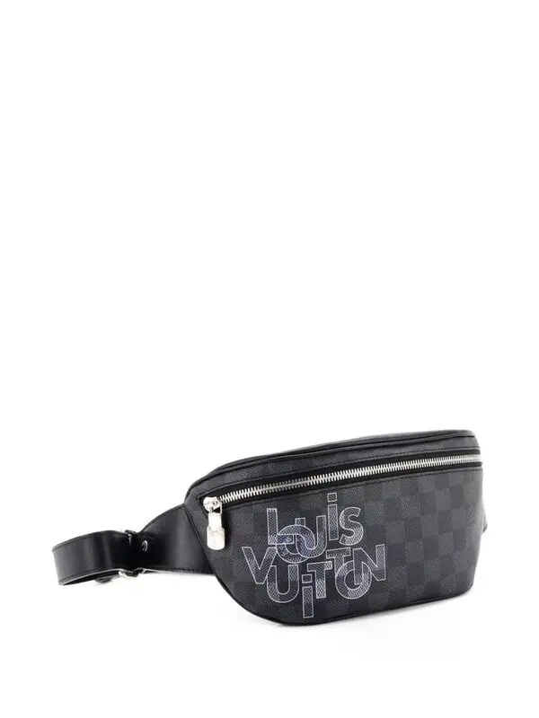 LOUIS VUITTON Interlinked Logo Damier Graphite Campus Bumbag