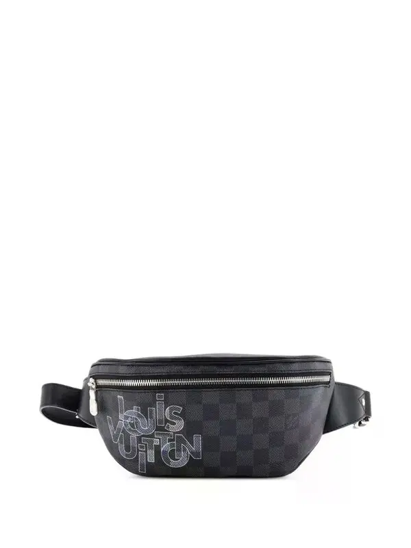 LOUIS VUITTON Interlinked Logo Damier Graphite Campus Bumbag