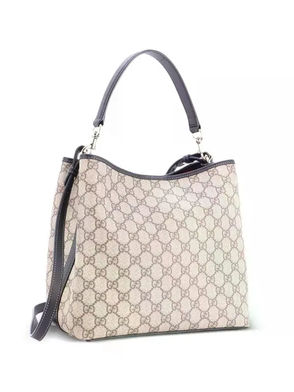 Gucci Gg Emblem Coated Canvas Medium Bucket Bag