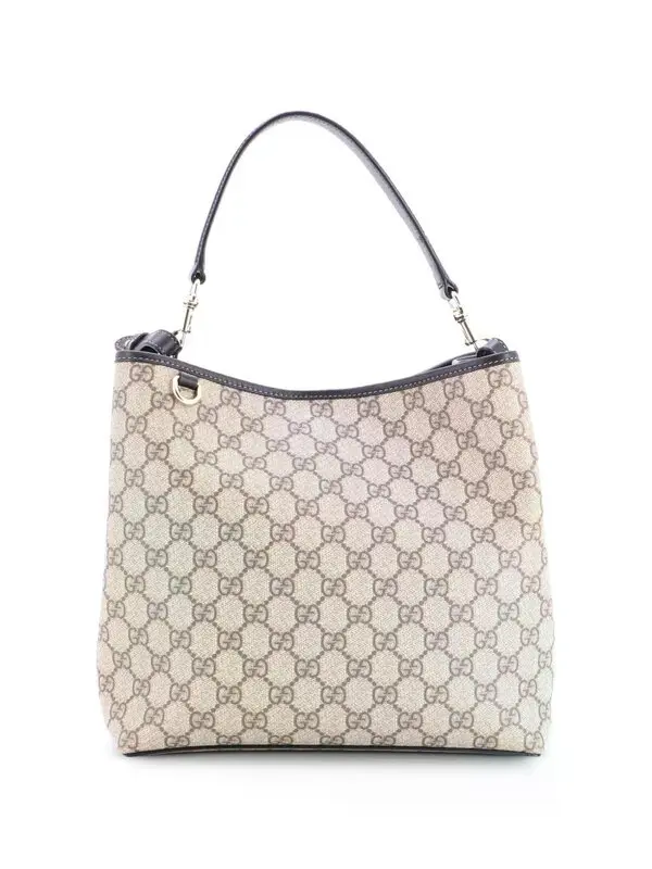Gucci Gg Emblem Coated Canvas Medium Bucket Bag