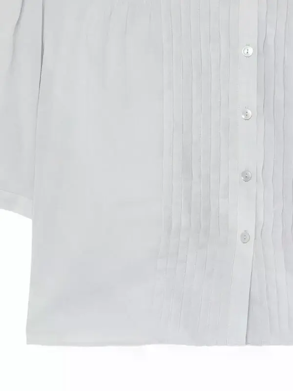 LOW CLASSIC Pintuck High-neck Blouse