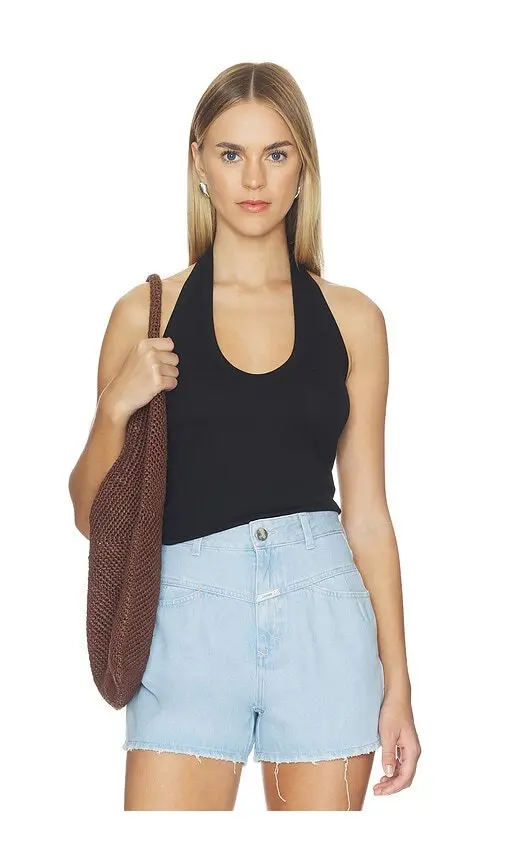 A.L.C. Ari Halterneck Tank Top - Black
