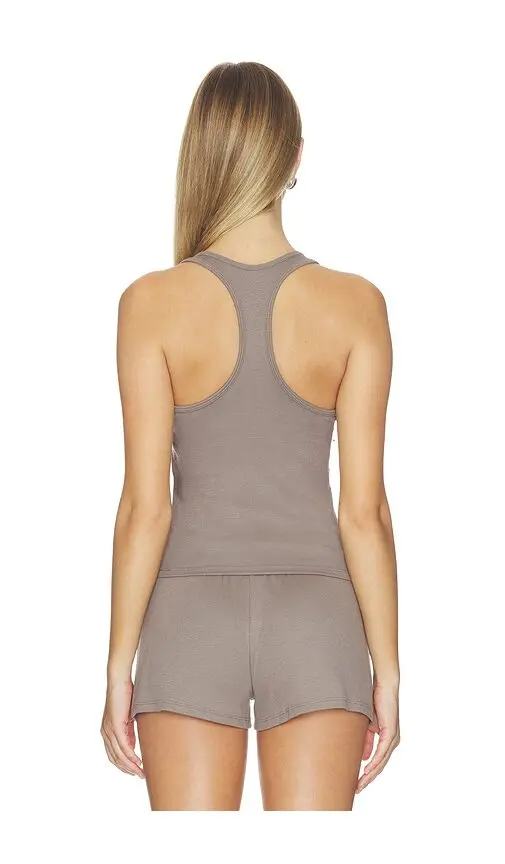 Commando Better Than Basic Rib Racerback Top In Taupe